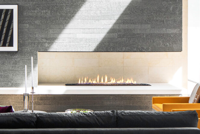 3 Sided Modern Fireplaces: Peninsula or Bay Style - European Home
