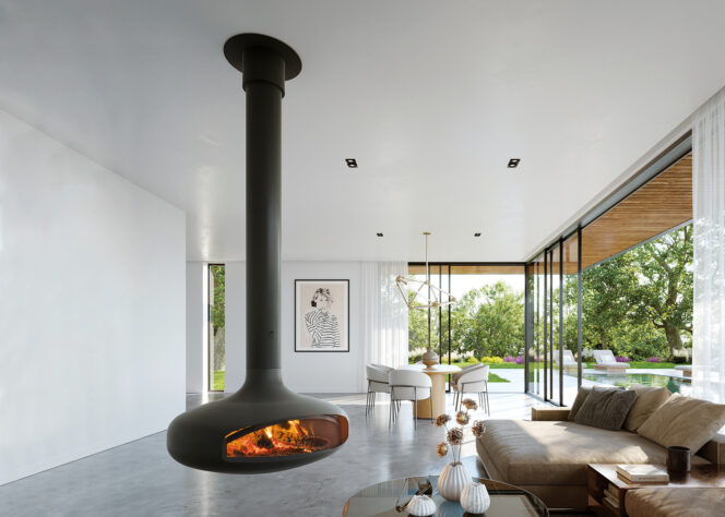 Domofocus Hanging Wood Fireplace