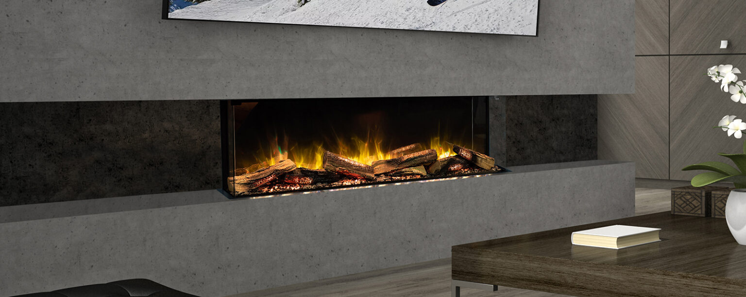 3 Sided Modern Fireplaces | European Home