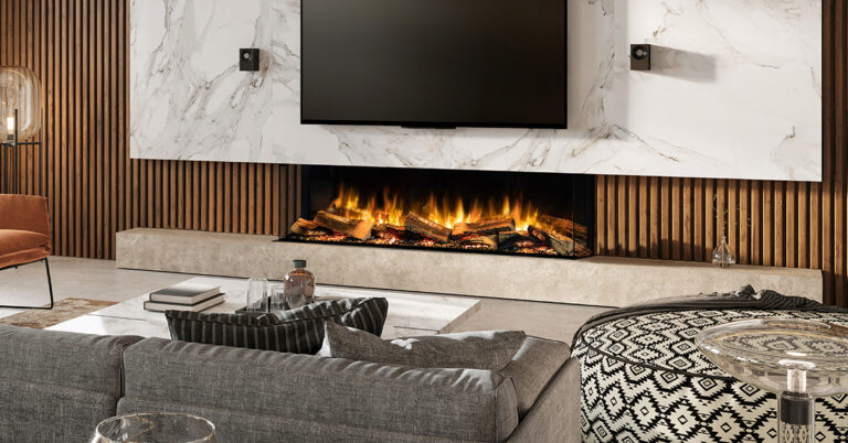 3 Sided Modern Fireplaces | European Home