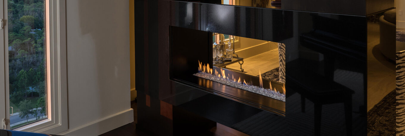Modern See-Through Fireplace | European Home