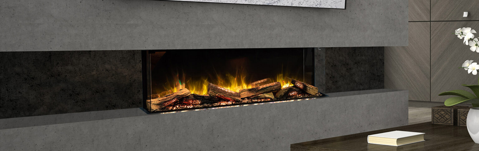 3 Sided Modern Fireplaces | European Home